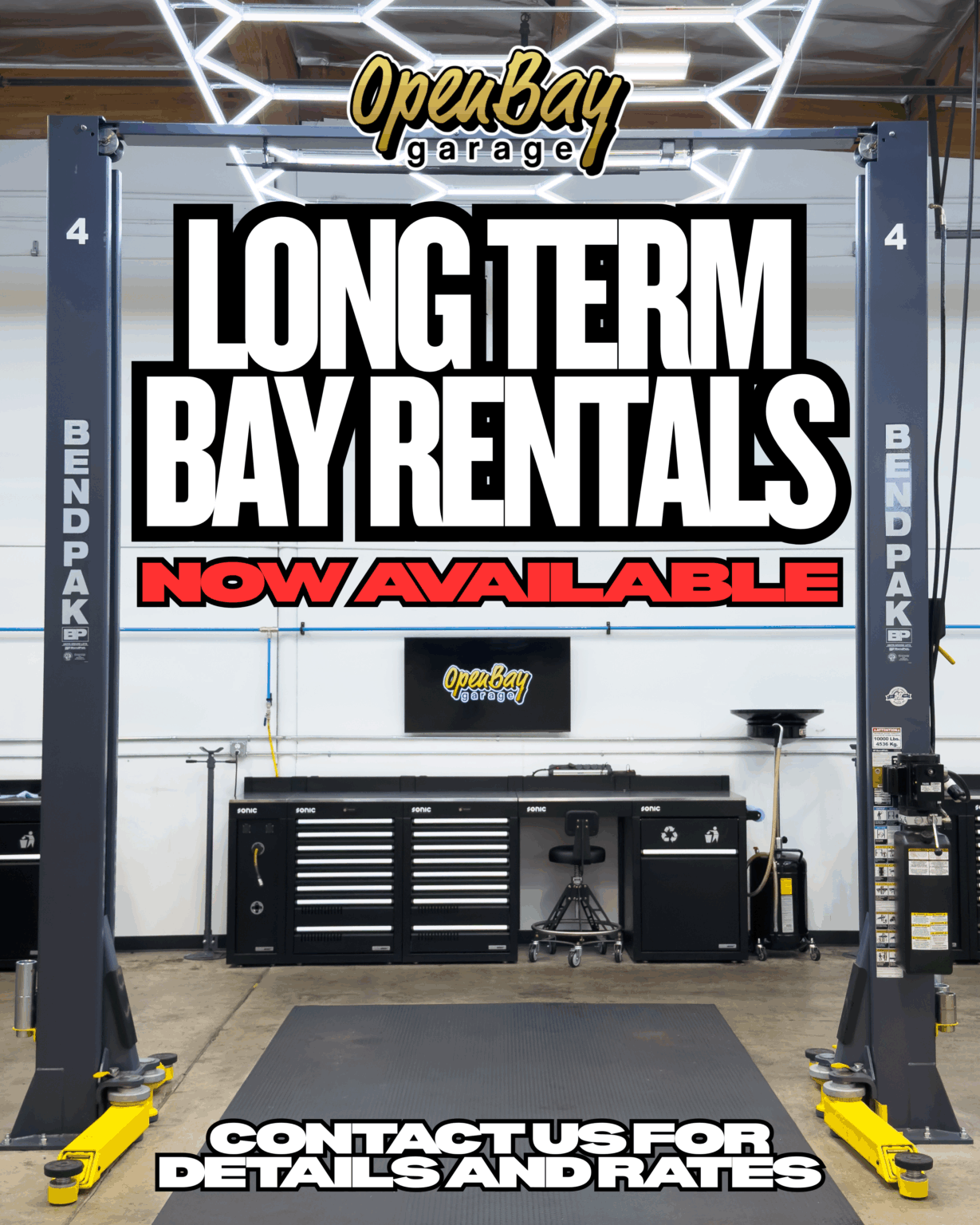 Long Term Bay Rentals Now Available - Openbay Garage